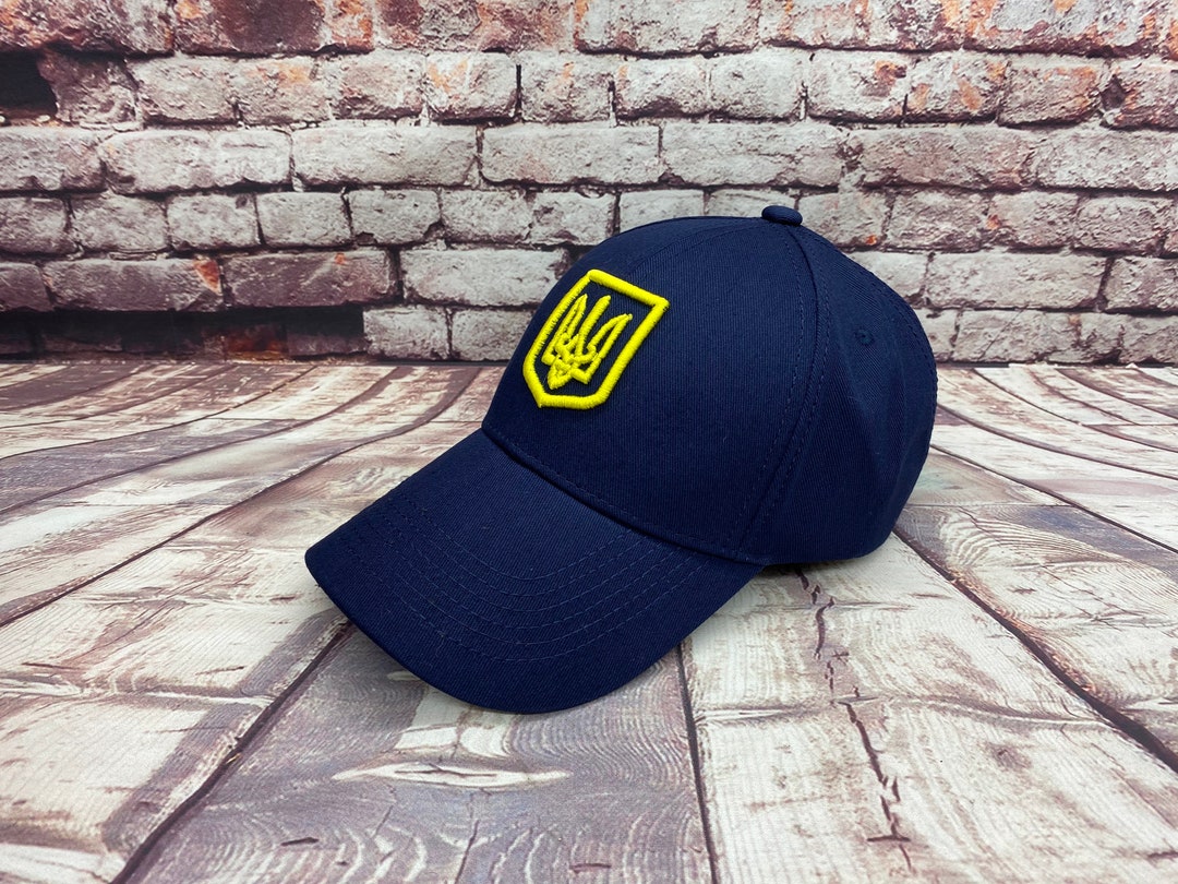 Ukrainian Baseball Blue Cap With Trident Patriotic Ukrainian Hat Stay ...