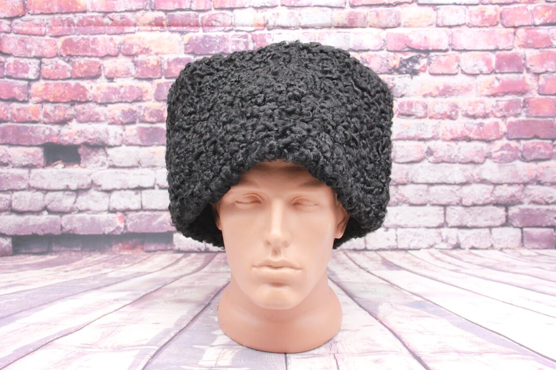 Vintage Papaha Cossack Winter Hat Black Hat 62 Size - Etsy