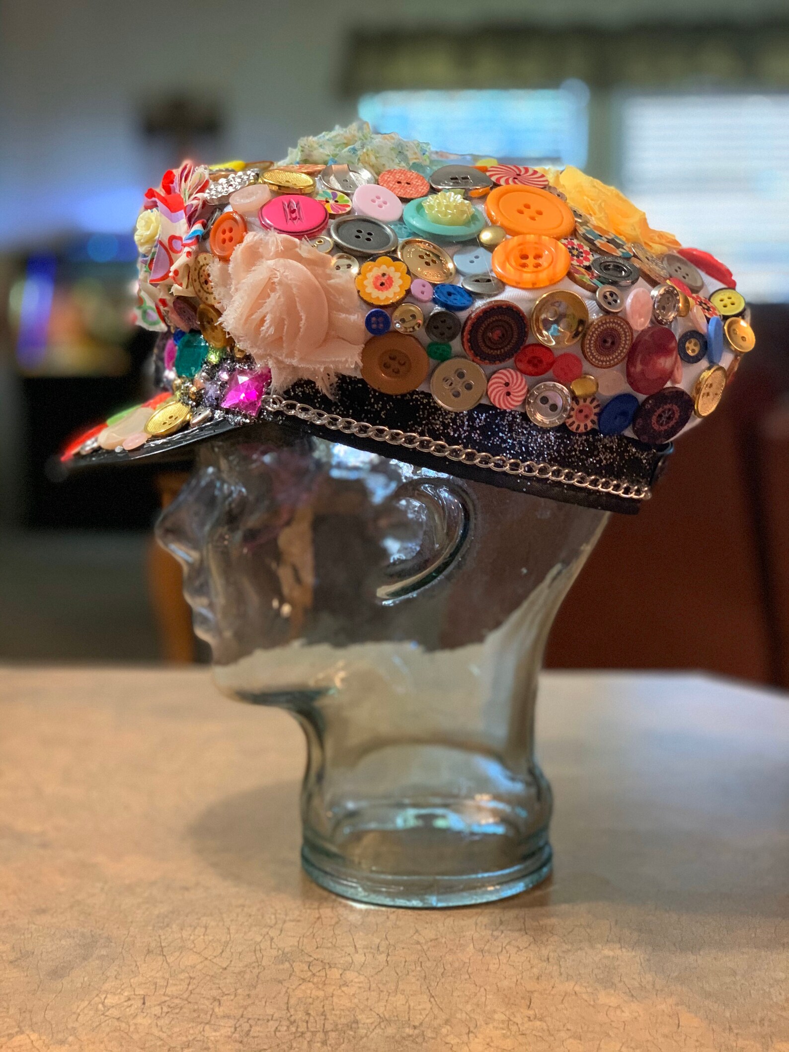 CAPTAIN BUTTONS Hat Great for Raves, Festivals, Burning Man, Parties ...