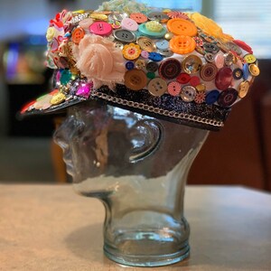 CAPTAIN BUTTONS Hat Great for Raves, Festivals, Burning Man, Parties ...