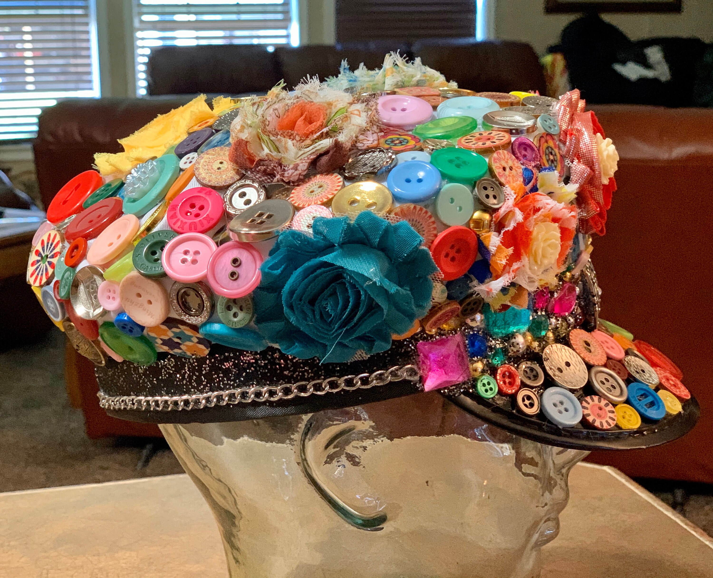 CAPTAIN BUTTONS Hat Great for Raves, Festivals, Burning Man, Parties ...