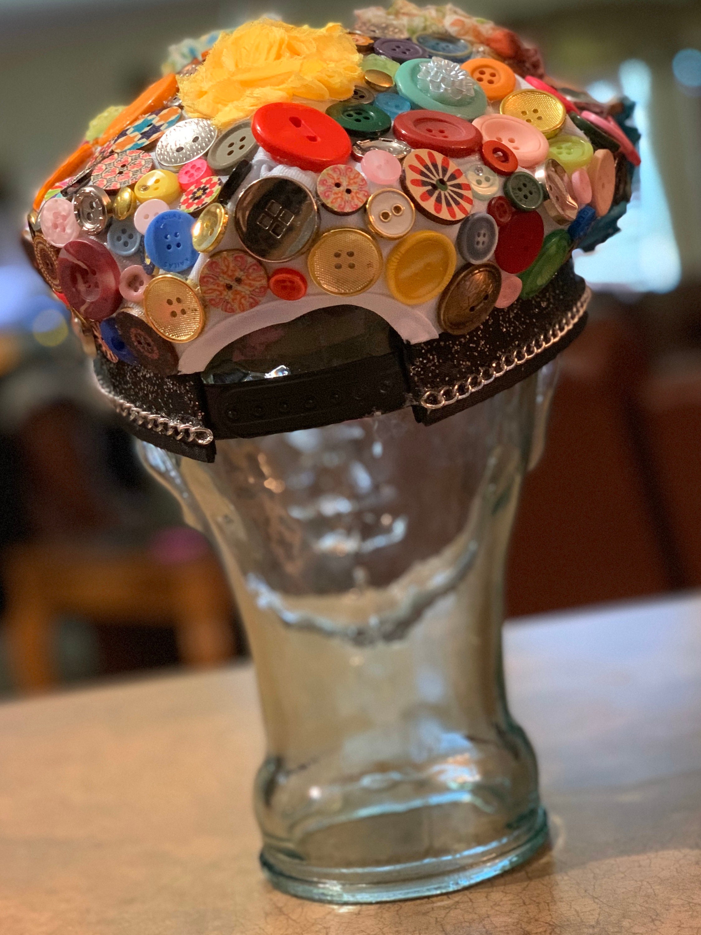 CAPTAIN BUTTONS Hat Great for Raves, Festivals, Burning Man, Parties ...