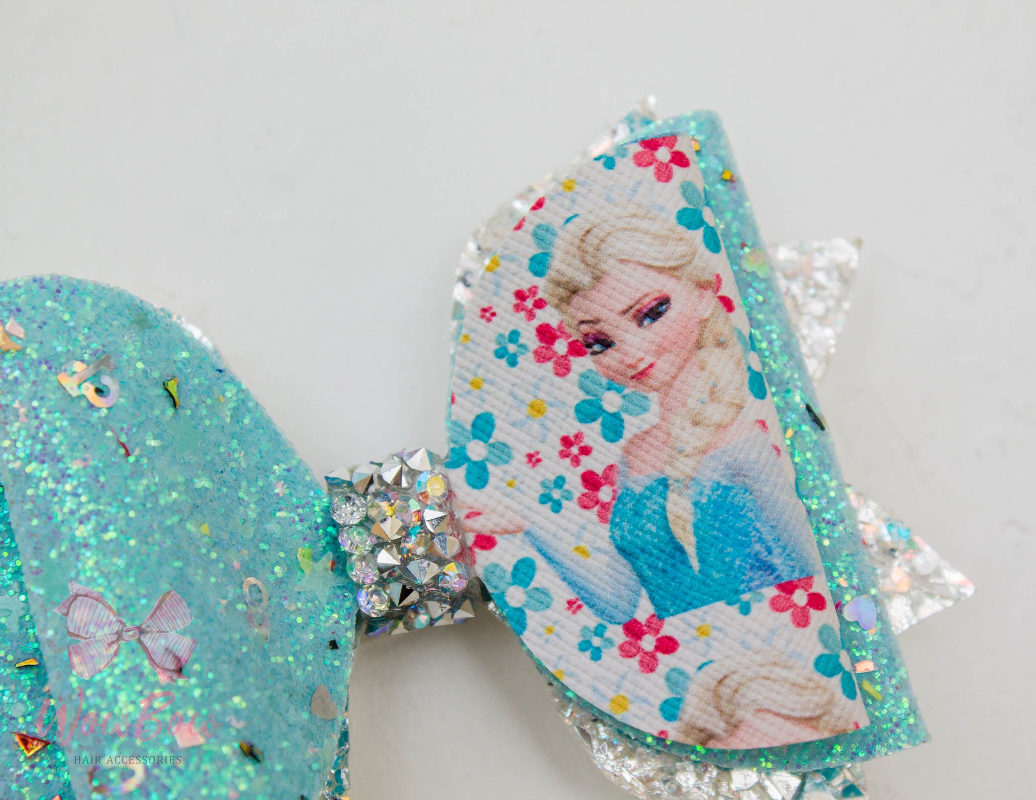 Elsa hair bow Glow in the dark Elsa shirt Frozen birthday | Etsy