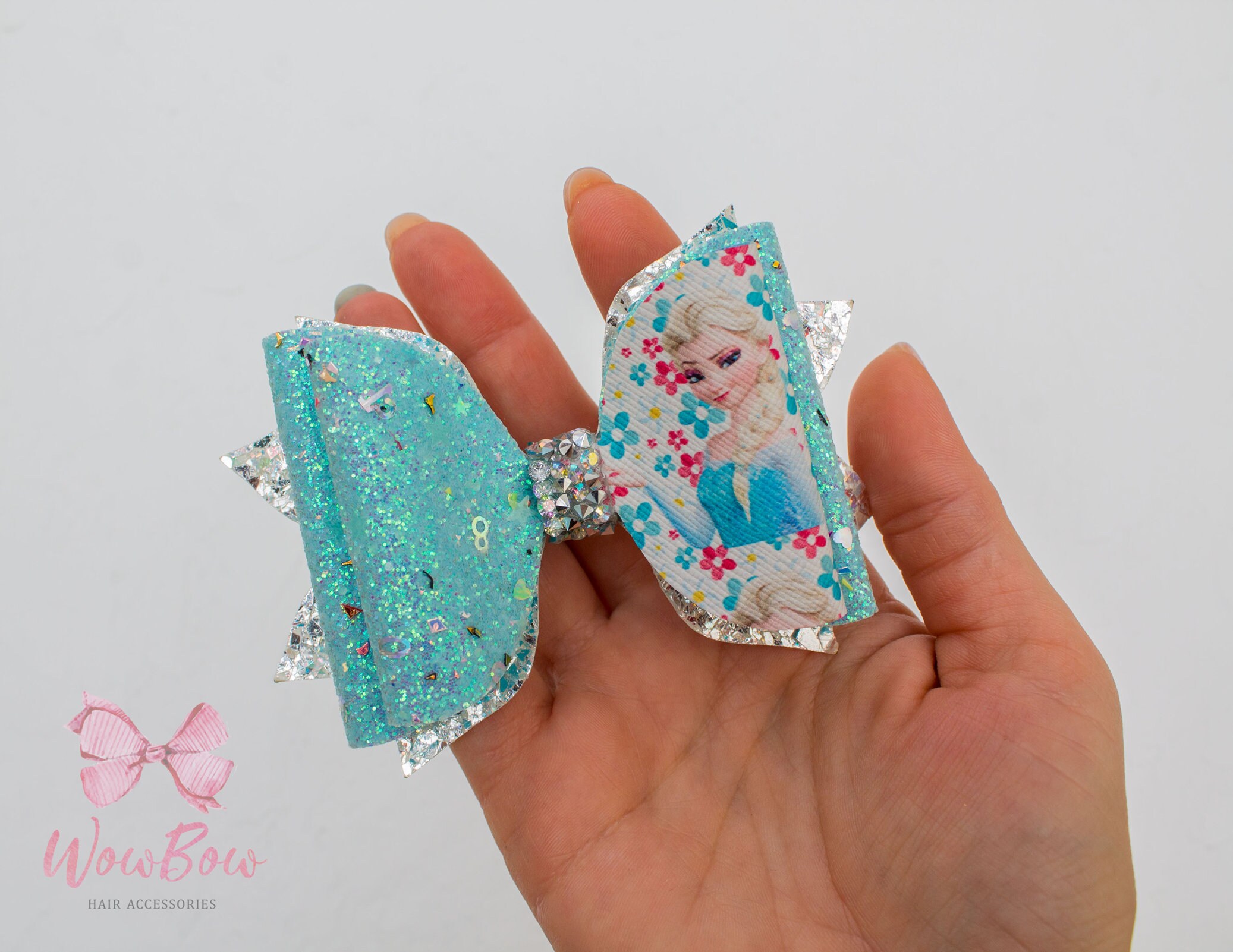 Elsa hair bow Glow in the dark Elsa shirt Frozen birthday | Etsy
