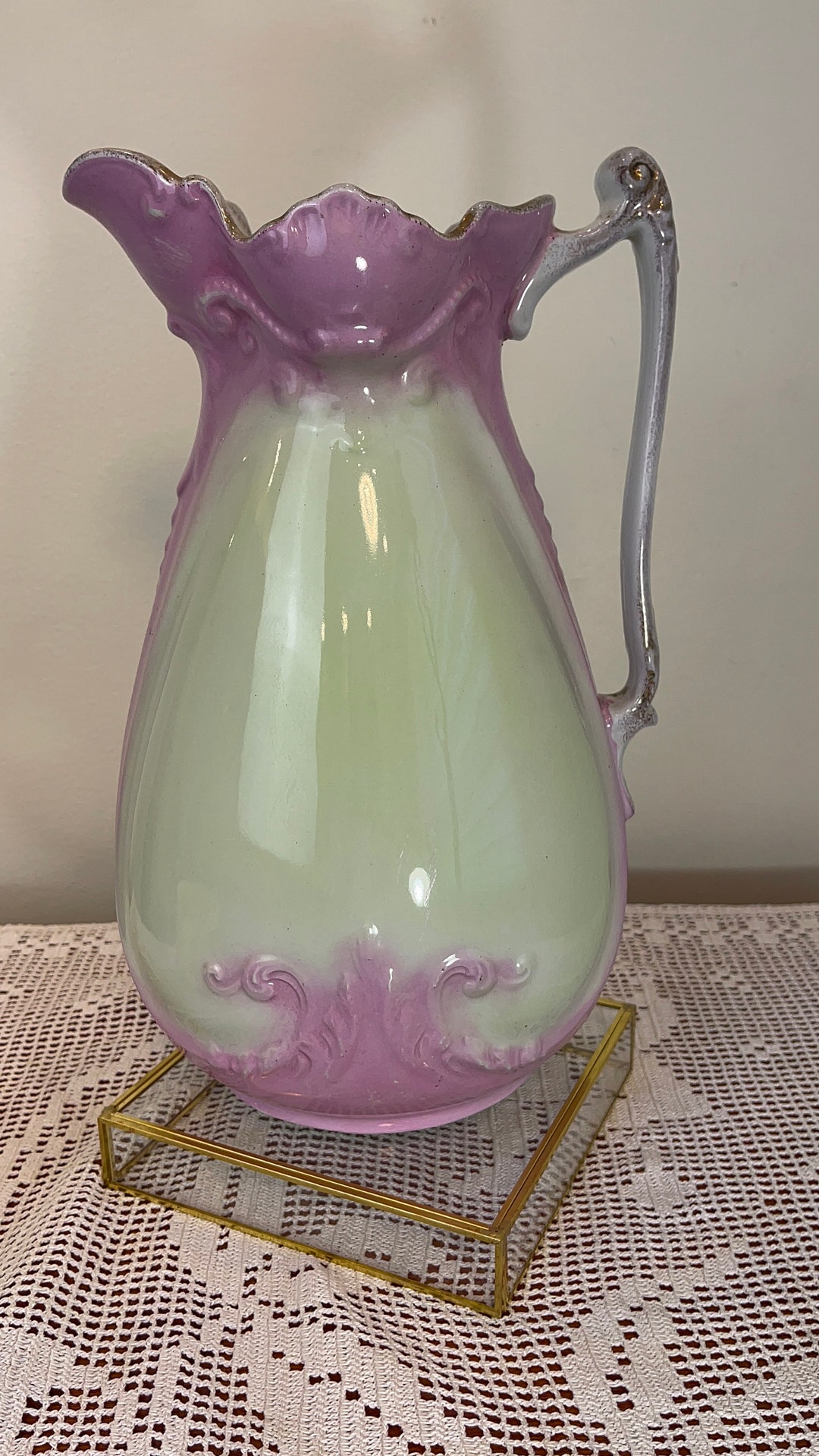 Vintage WH Grindley Pink Luster Pitcher | England Vase - Etsy