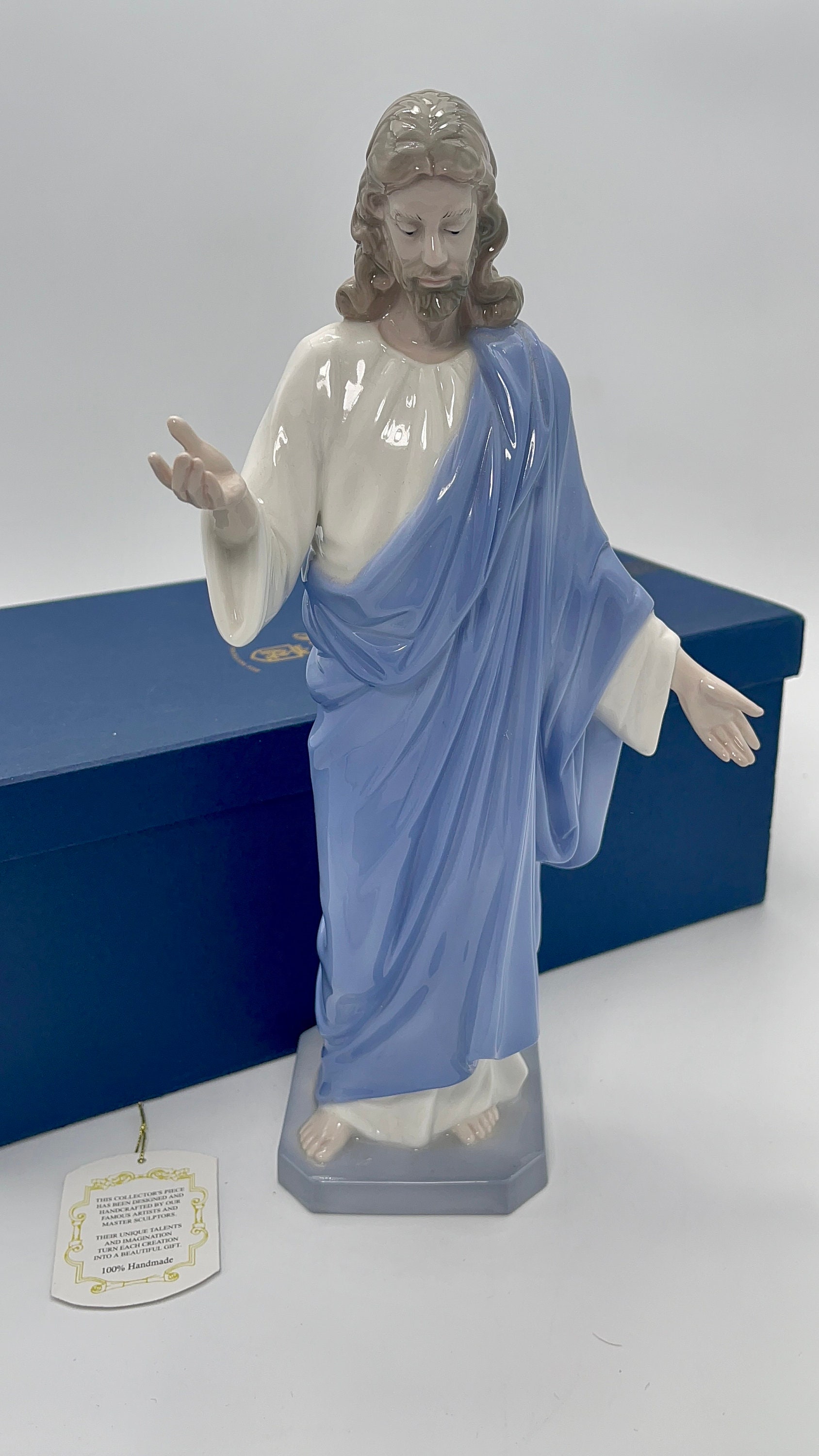 ADELINE Porcelain I Italian Polychrome Porcelain Figure of Jesus Christ ...