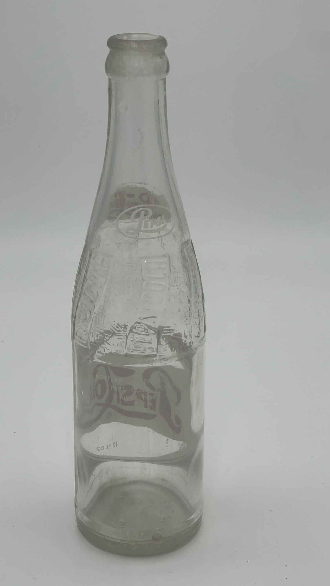 Vintage Pepsi Cola Bottle, 12 Oz. Soda Bottle, Collectible Advertising ...