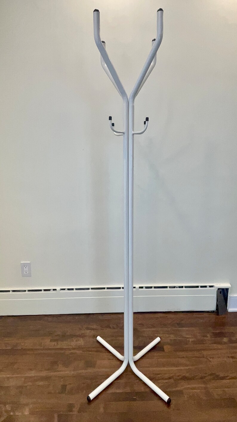 Vintage Metal Coat Stand With Multiple Hooks 1980s Circa Tubular Metal ...