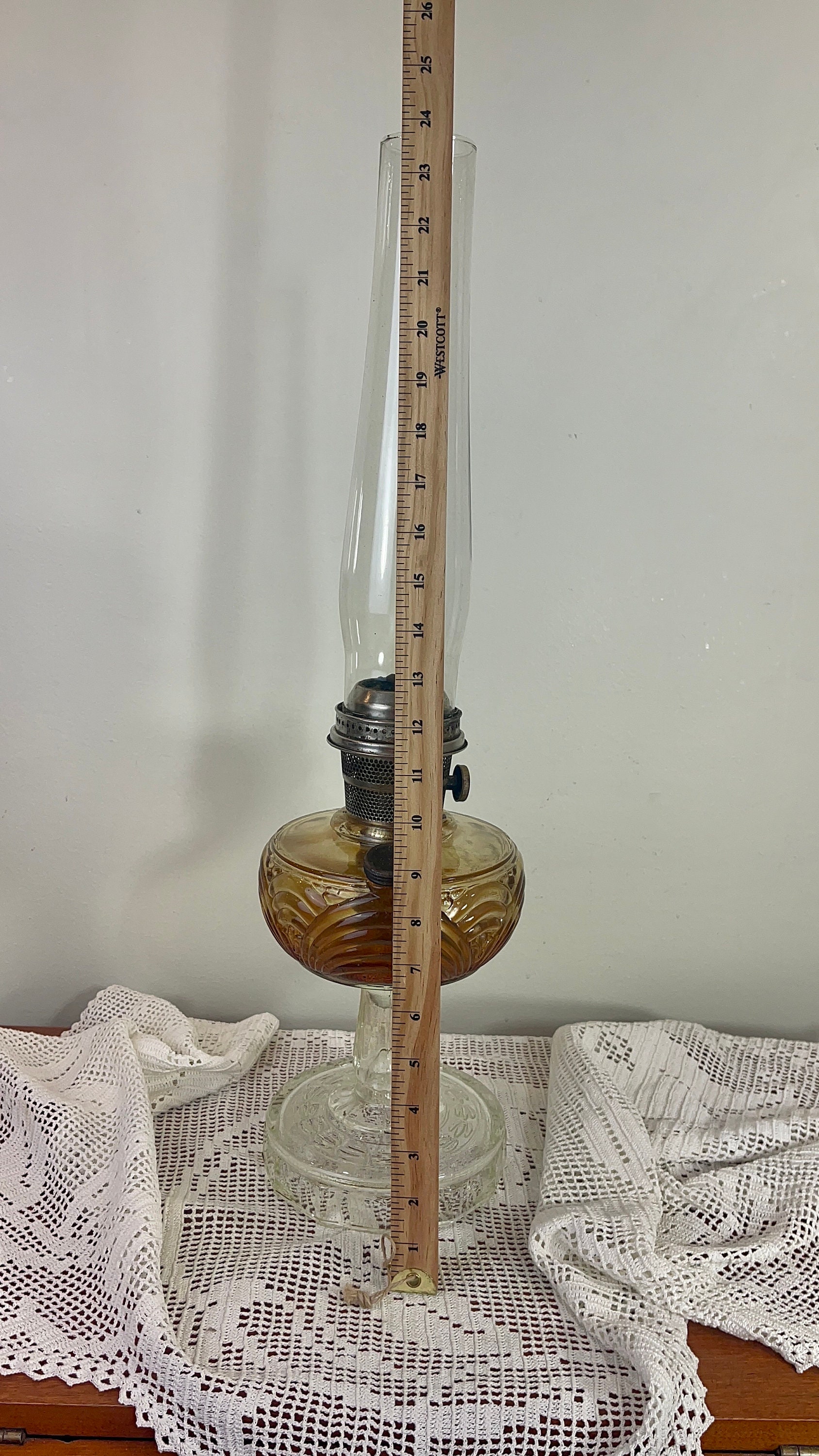Vintage ALADDIN Model C Glass Oil Lamp Kerosene Lamp Aladdin Oil Lamp ...