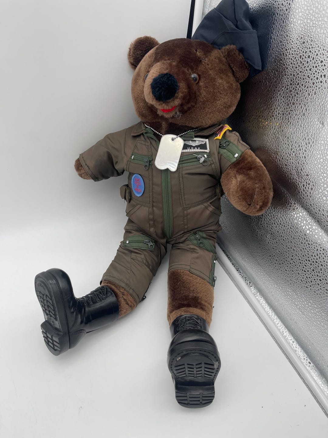 Vintage Air Force Pilot Bear | Flight Suit Teddy Bear - Etsy