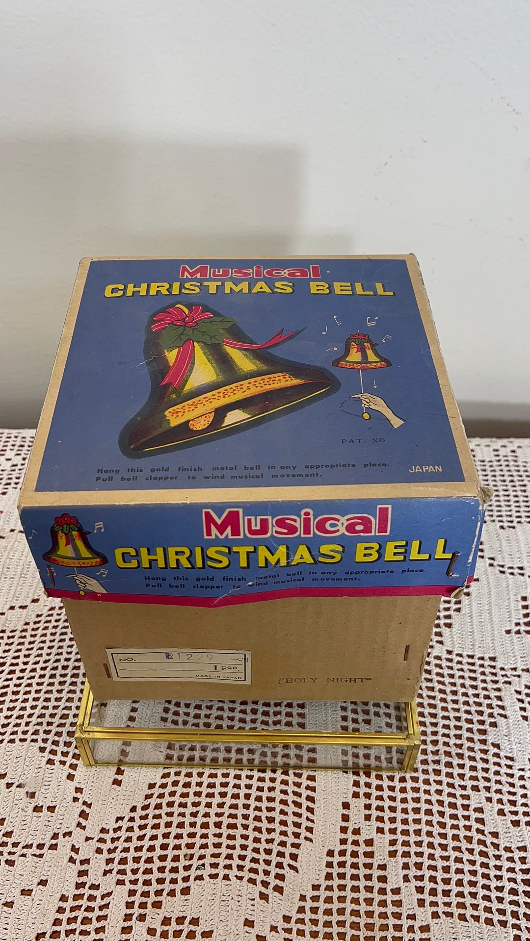 Vintage Musical Bell Christmas Decoration Made in Japan Christmas Metal ...