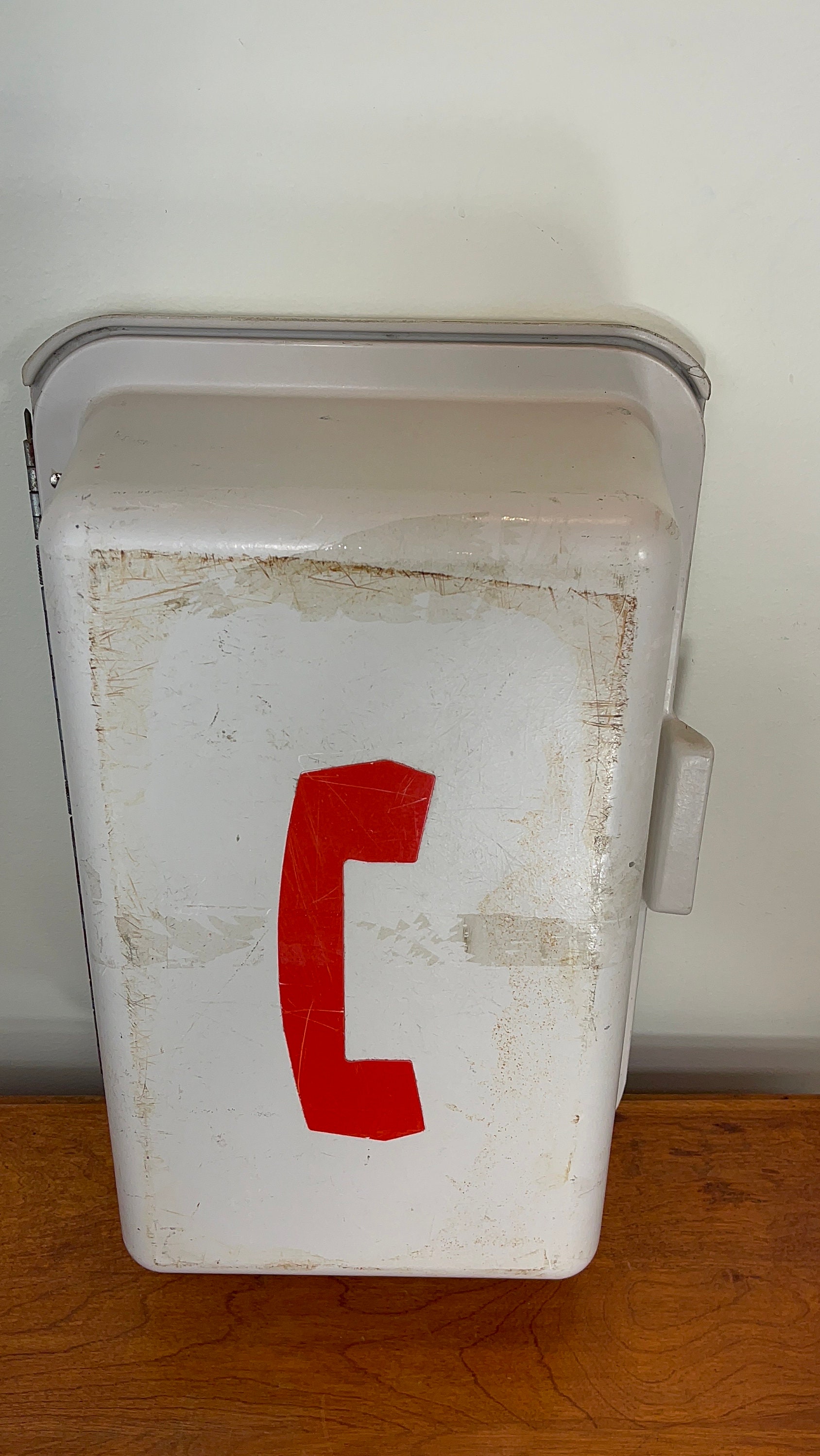 Vintage Metal Wall Mount Telephone Cabin Telephone Box Telephone ...