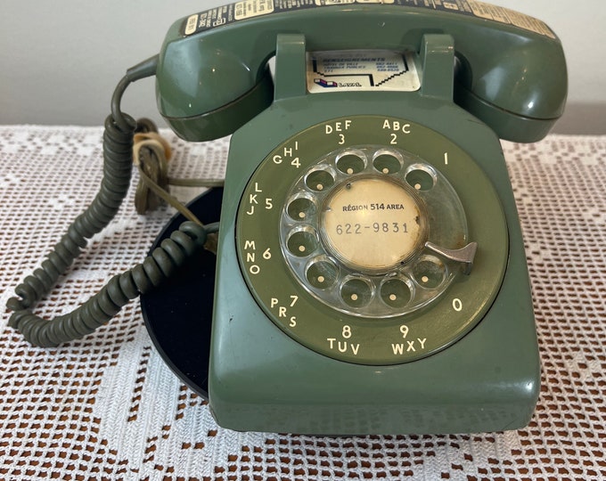 Vintage Olive Green Rotary Phone | Vintage Telephone | Northern ...