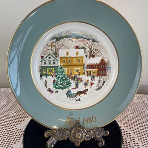 Vintage AVON Christmas Plate || Country Christmas Plate || NOEL 1980 ...