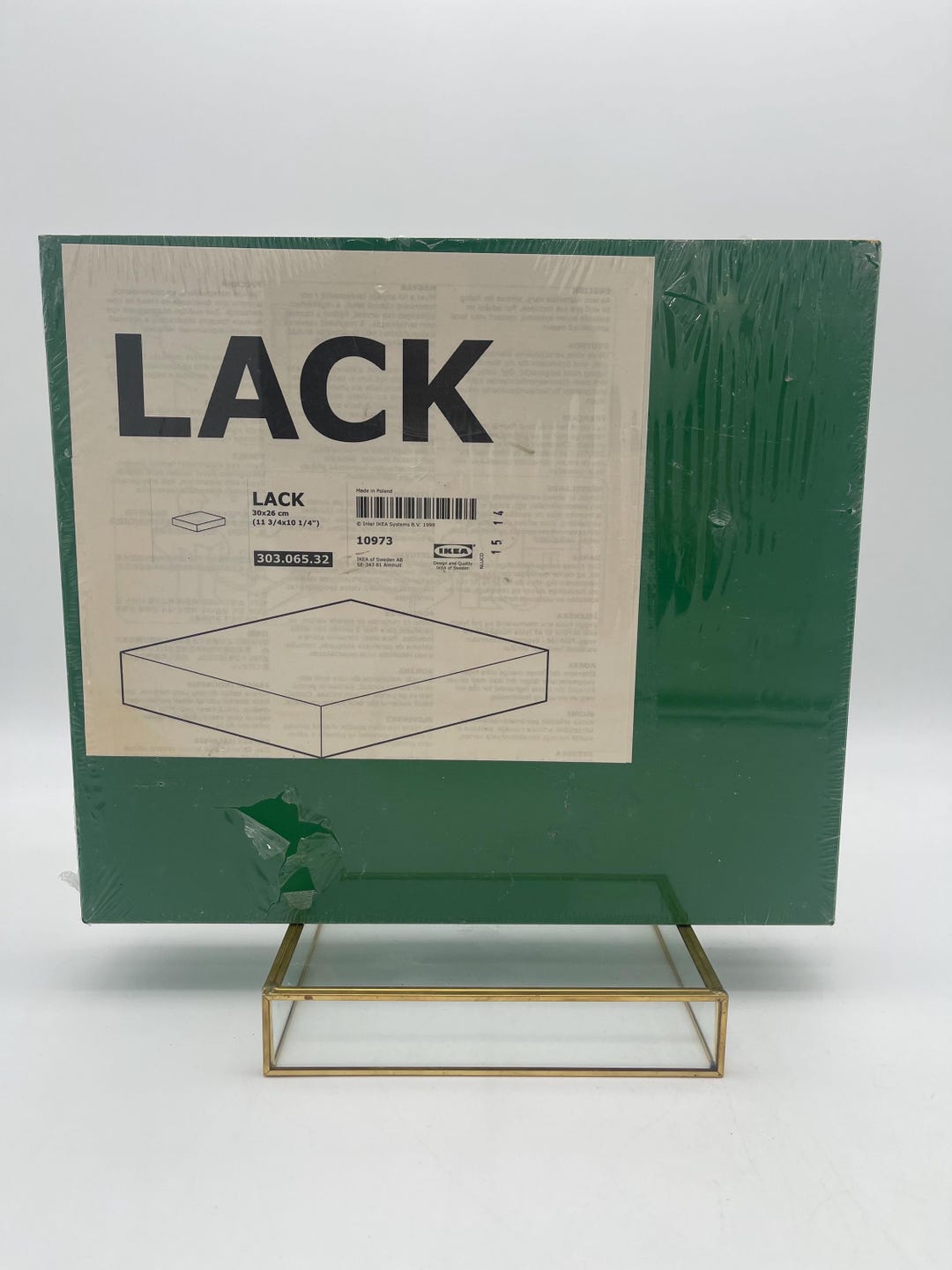 Vintage Ikea LACK Green Floating Wall Shelf || Floating Green Shelf ...