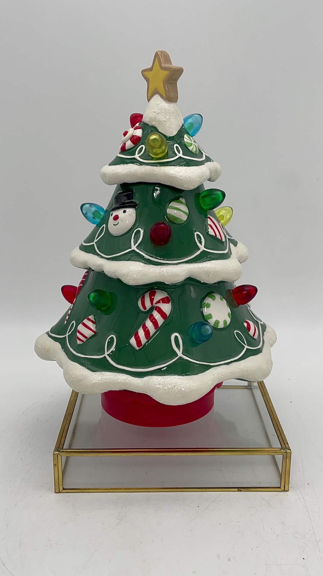 2009 Hallmark Ceramic Musical Lighted Rotating Gumdrop Christmas Tree ...
