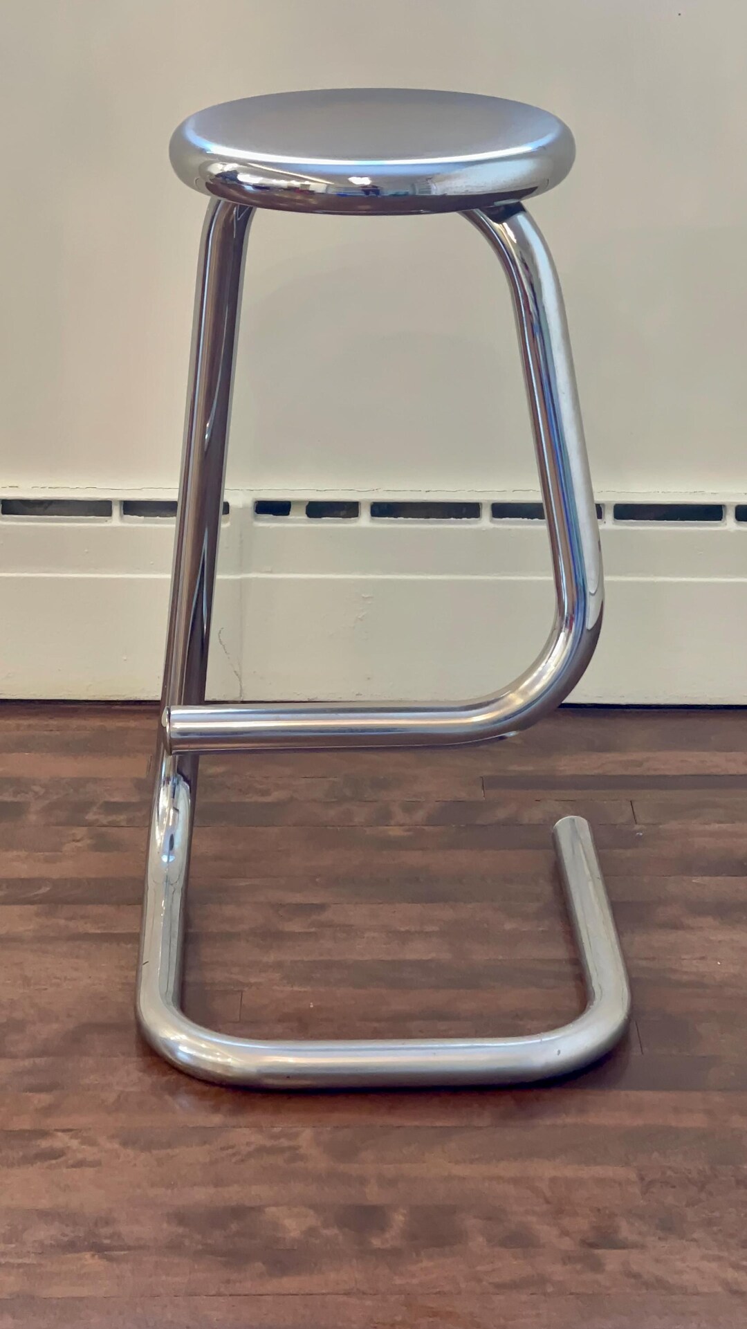 Vintage Chrome Metal Paperclip Stool Vintage Paperclip Stool Tubular ...