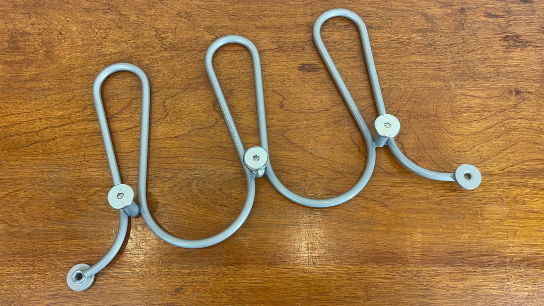 Vintage Ikea LOGGA Metallic Silver Wall Mounted Coat Rack | 15’’x8 ...