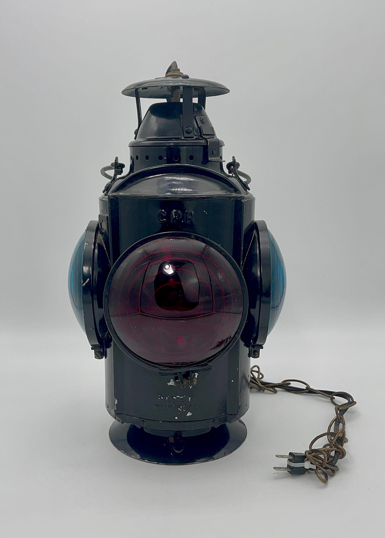 Vintage Embossed hlp M CPR Piper Montreal Railroad Caboose Lantern ...