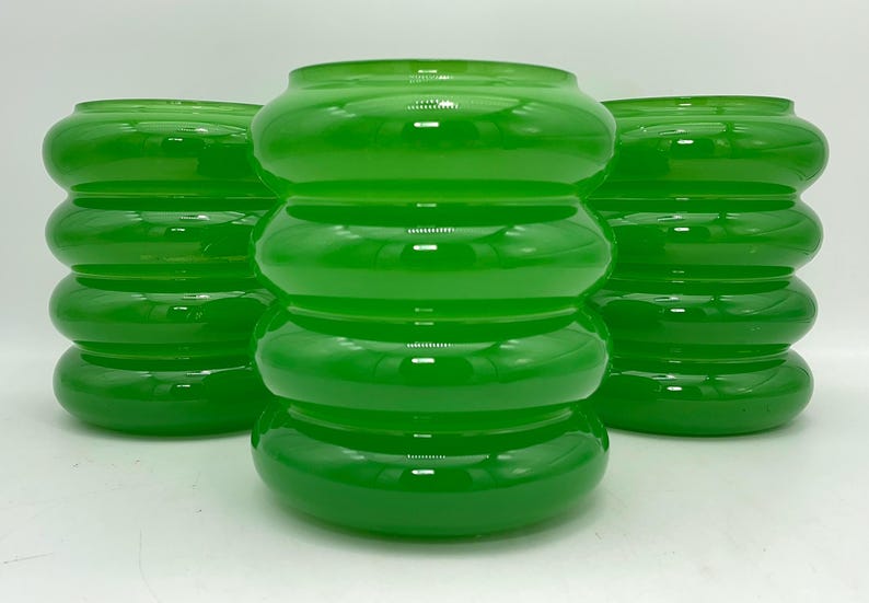Vintage IKEA Solstrale Ribbed Glass Green Vase by Anne Nilsson ...