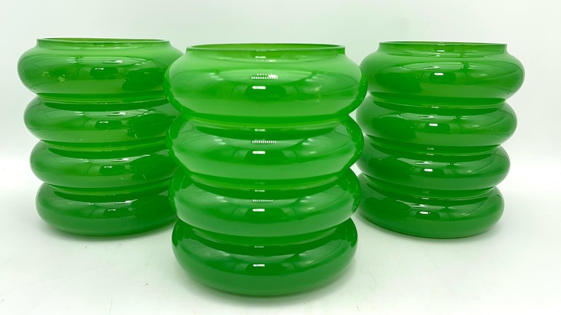 Vintage IKEA Solstrale Ribbed Glass Green Vase by Anne Nilsson ...
