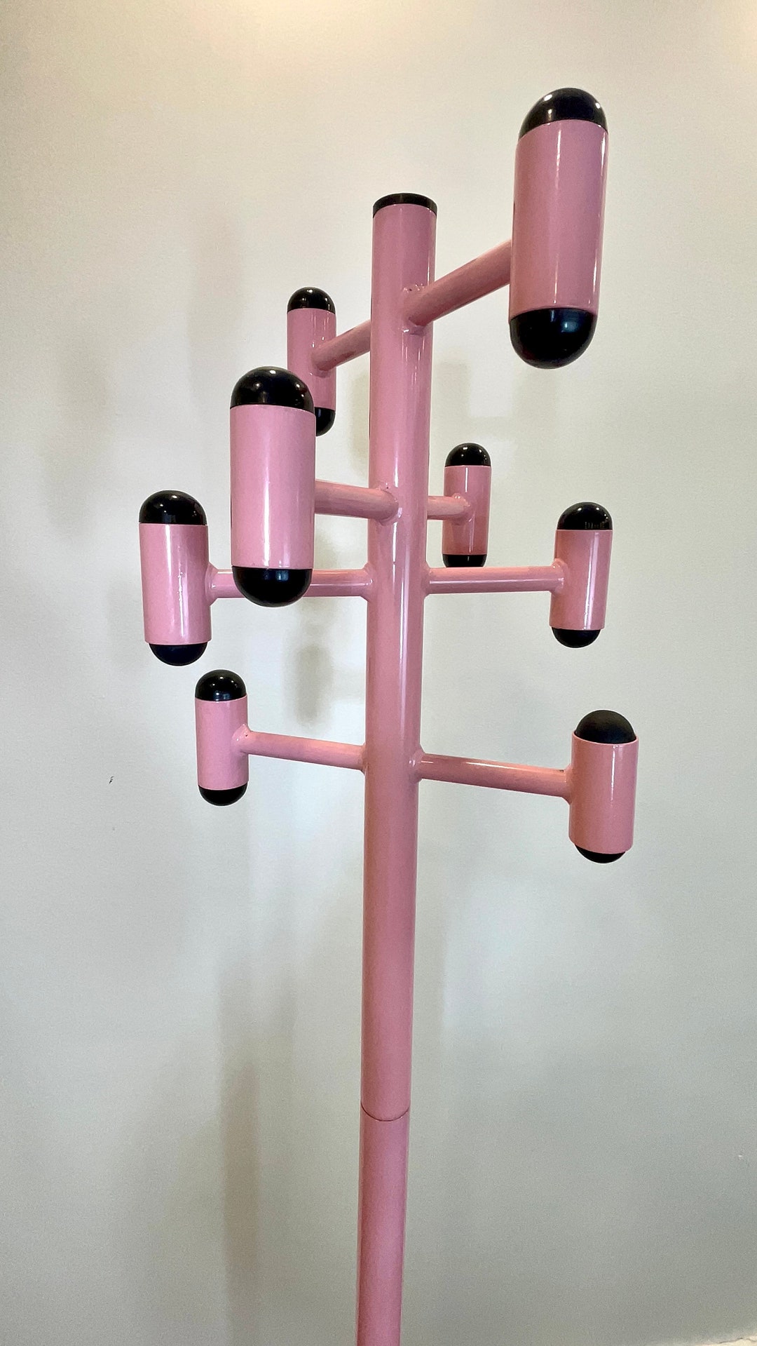 Vintage Pink Tubular AMISCO Metal Coat Stand 68 Height Vintage Tubular ...