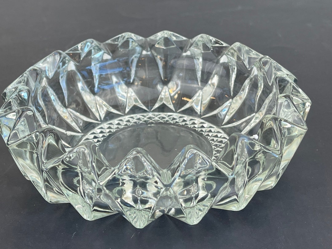 Vintage KIG Crystal Ashtray | Cut Glass, Made in Malaysia - Etsy
