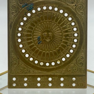 Vintage Solid Brass Perpetual Calendar I Brass Table Calendar I Brass ...