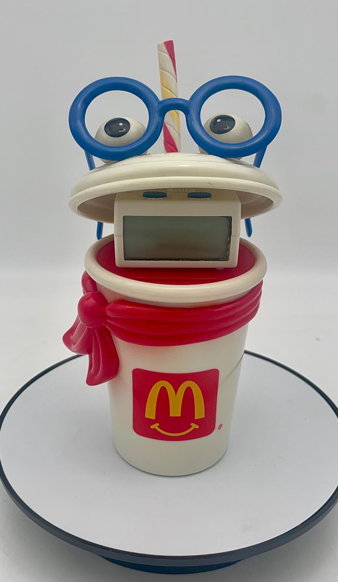 Vintage 90s Mcdonalds Mctime Shake Alarm Clock Coin Bank Non