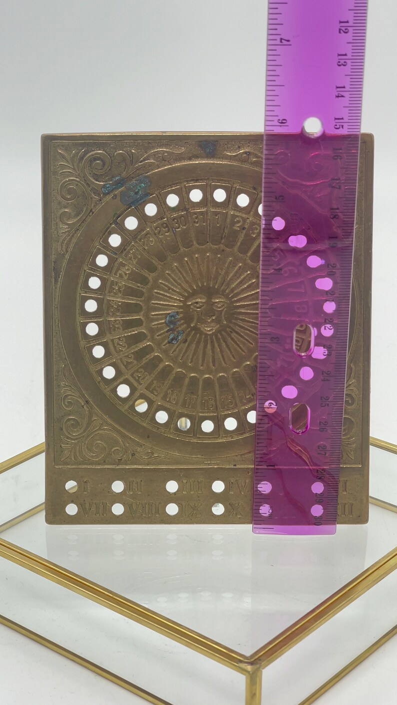 Vintage Solid Brass Perpetual Calendar I Brass Table Calendar I Brass ...