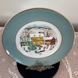 Vintage AVON Christmas Plate || Country Christmas Plate || NOEL 1980 ...