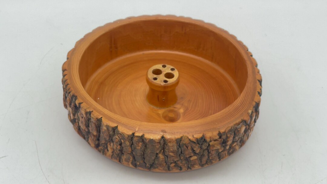 Vintage Rustic Tree Bark Wooden Nut Bowl | Vintage Nut Woodenware ...
