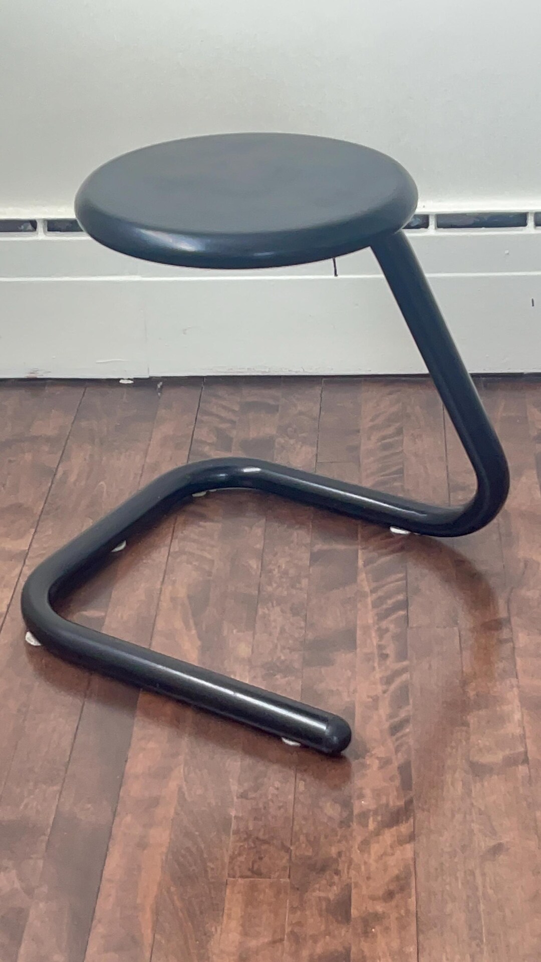 Vintage Black Metal Paperclip Stool | Vintage Paperclip Stool | Tubular ...