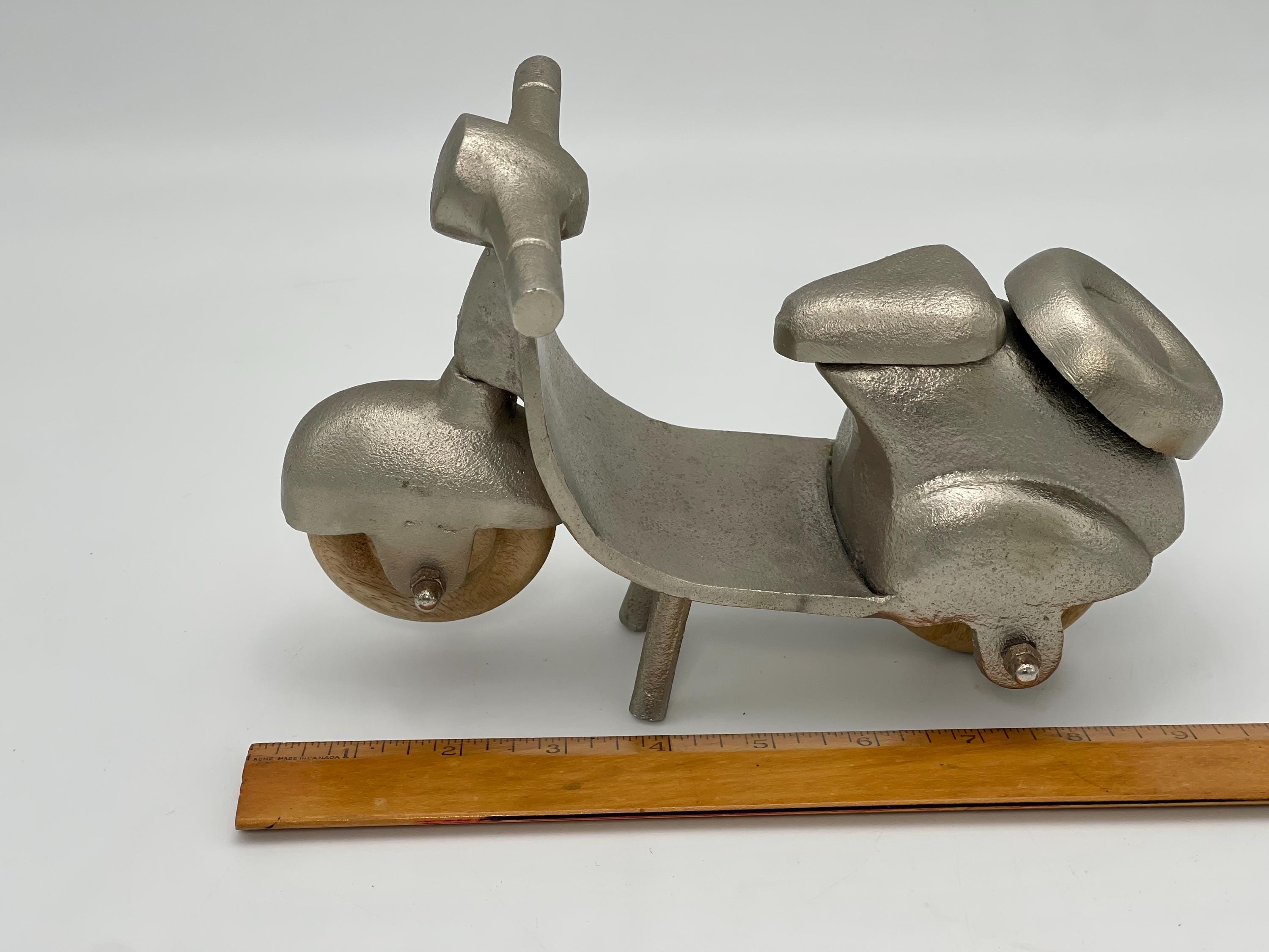 Vintage Aluminum Vespa Scooter Display | Rolling Wheels Decor - Etsy