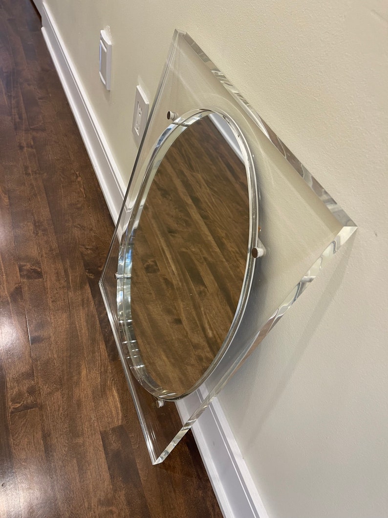 1970s Mid Century Modern Acrylic Lucite Mirror MCM Wall - Etsy