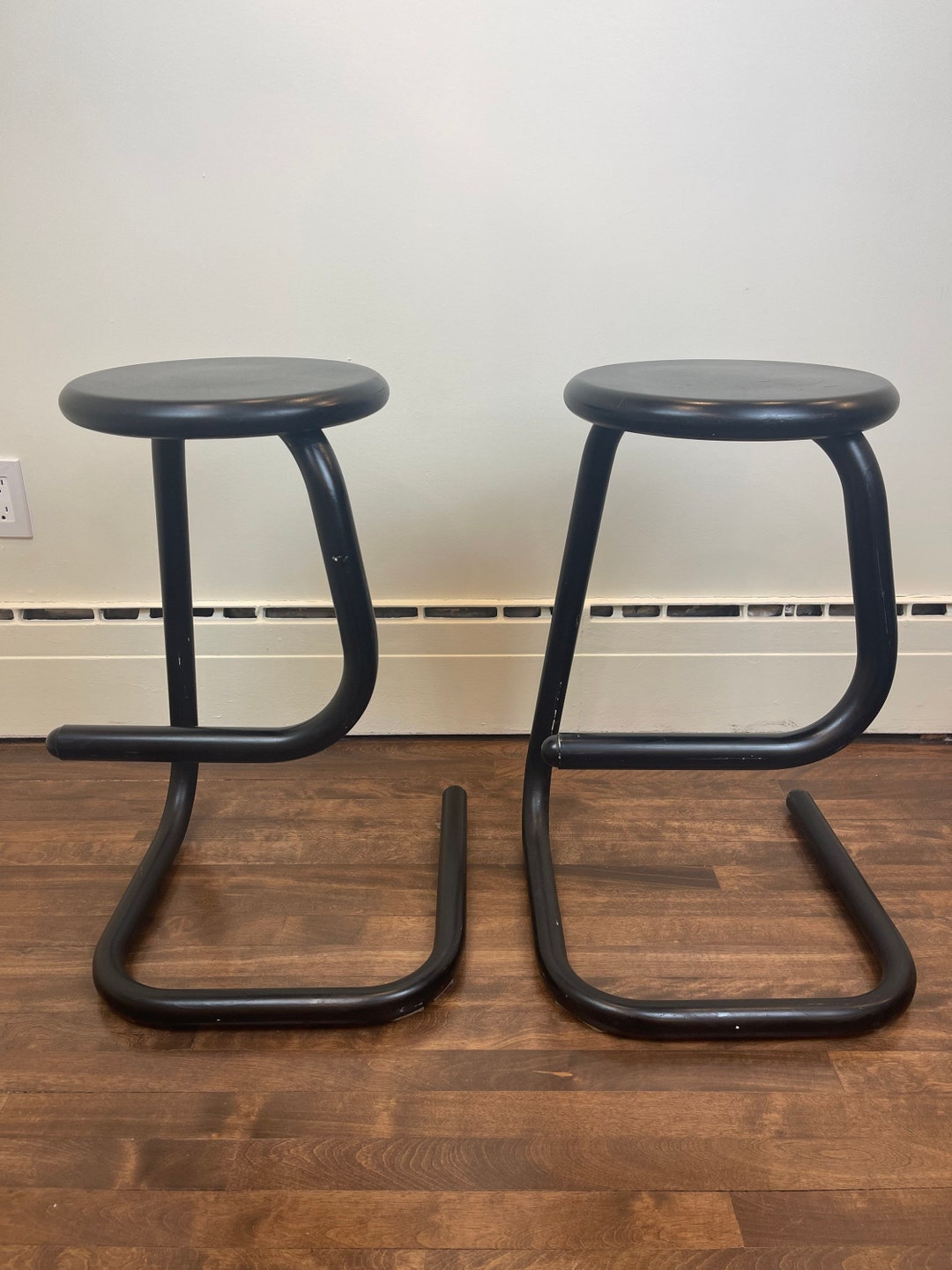 Part of Set 503 Black Metal Paperclip Stools VINTAGE Paperclip Stools ...