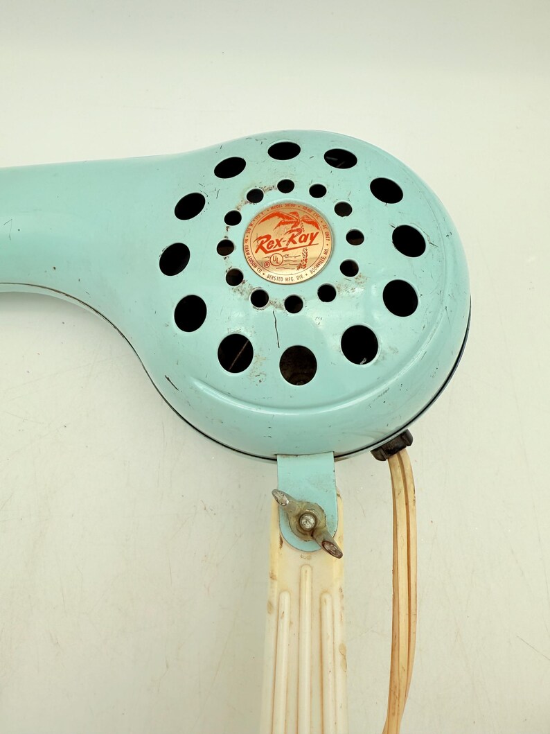 Vintage Baby Blue REX-RAY Model 38100 1950’s Handheld Hair Dryer ...