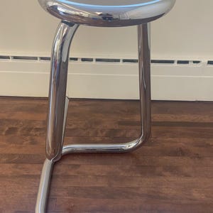 Vintage Chrome Metal Paperclip Stool Vintage Paperclip Stool Tubular ...