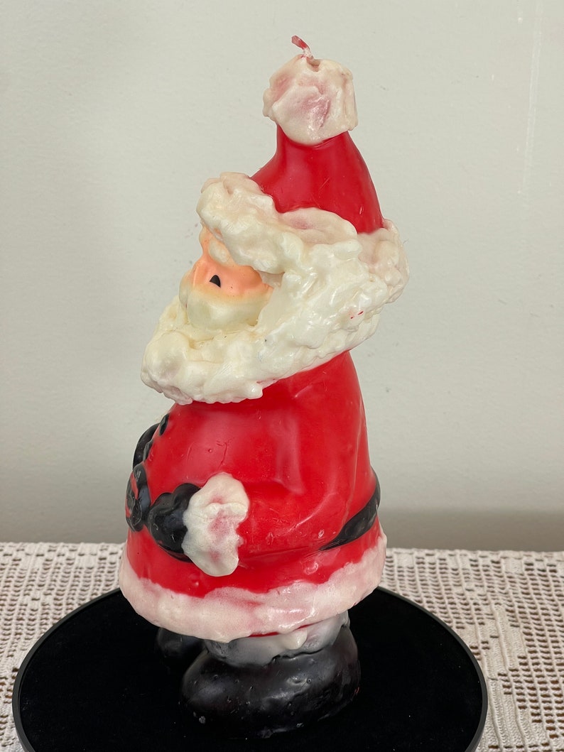 Vintage Santa Claus Candle | Christmas Tabletop Decoration - Etsy