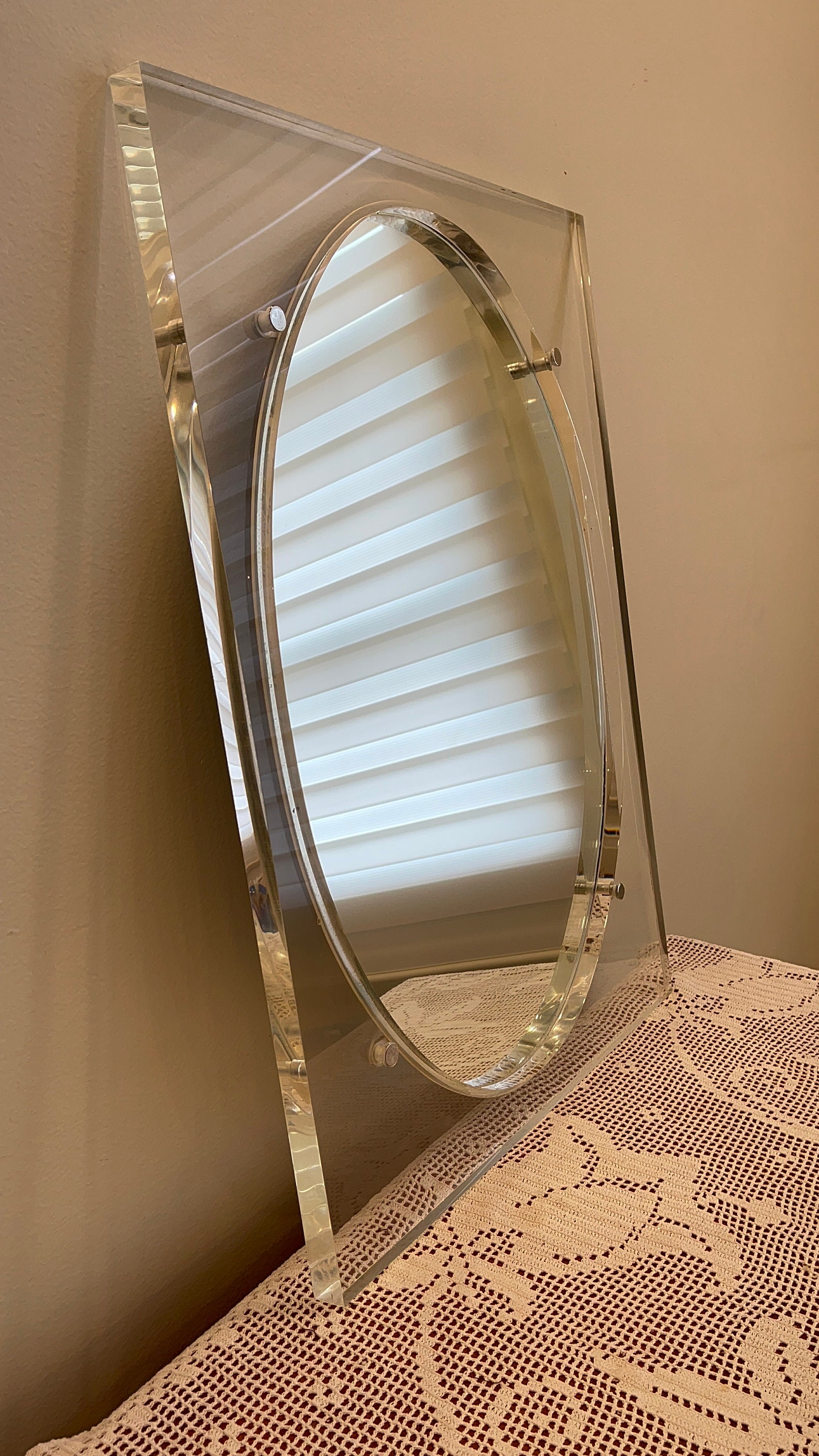 1970s Mid Century Modern Acrylic Lucite Mirror MCM Wall - Etsy