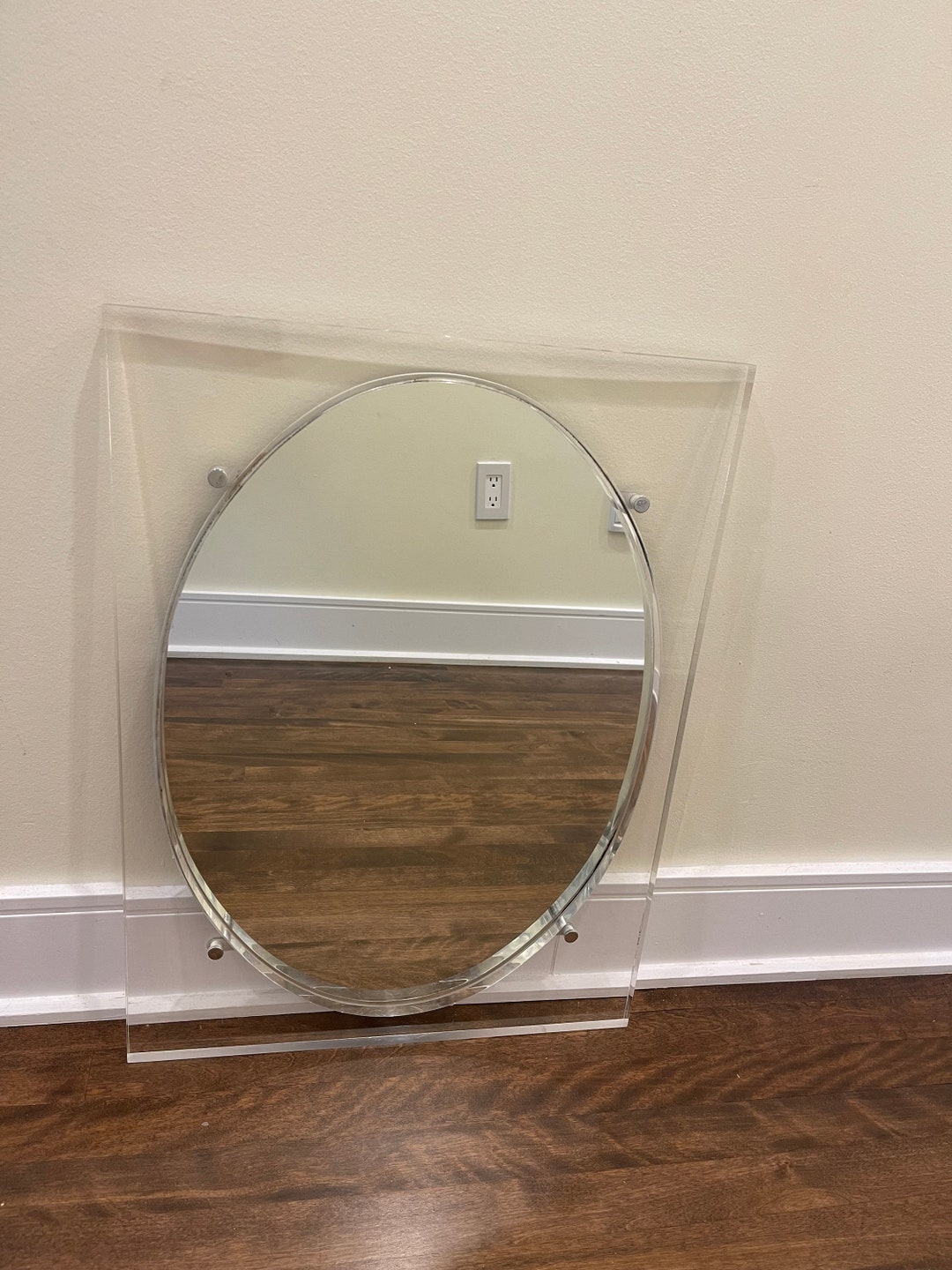 1970s Mid Century Modern Acrylic Lucite Wall Mirror | MCM Wall Mirror ...