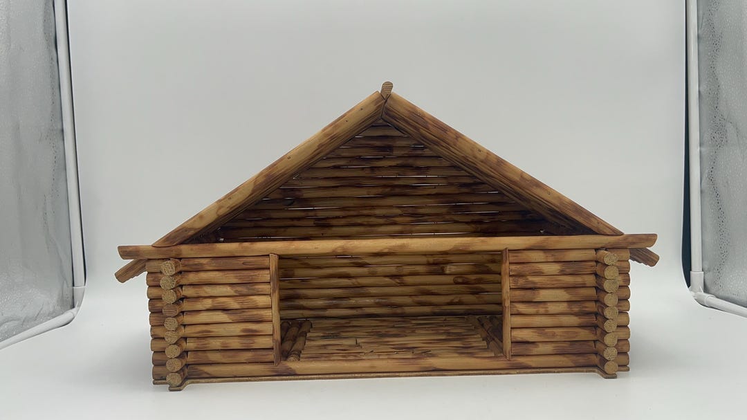 Vintage Christmas Nativity Scene House Wooden Nativity Scene Christmas ...