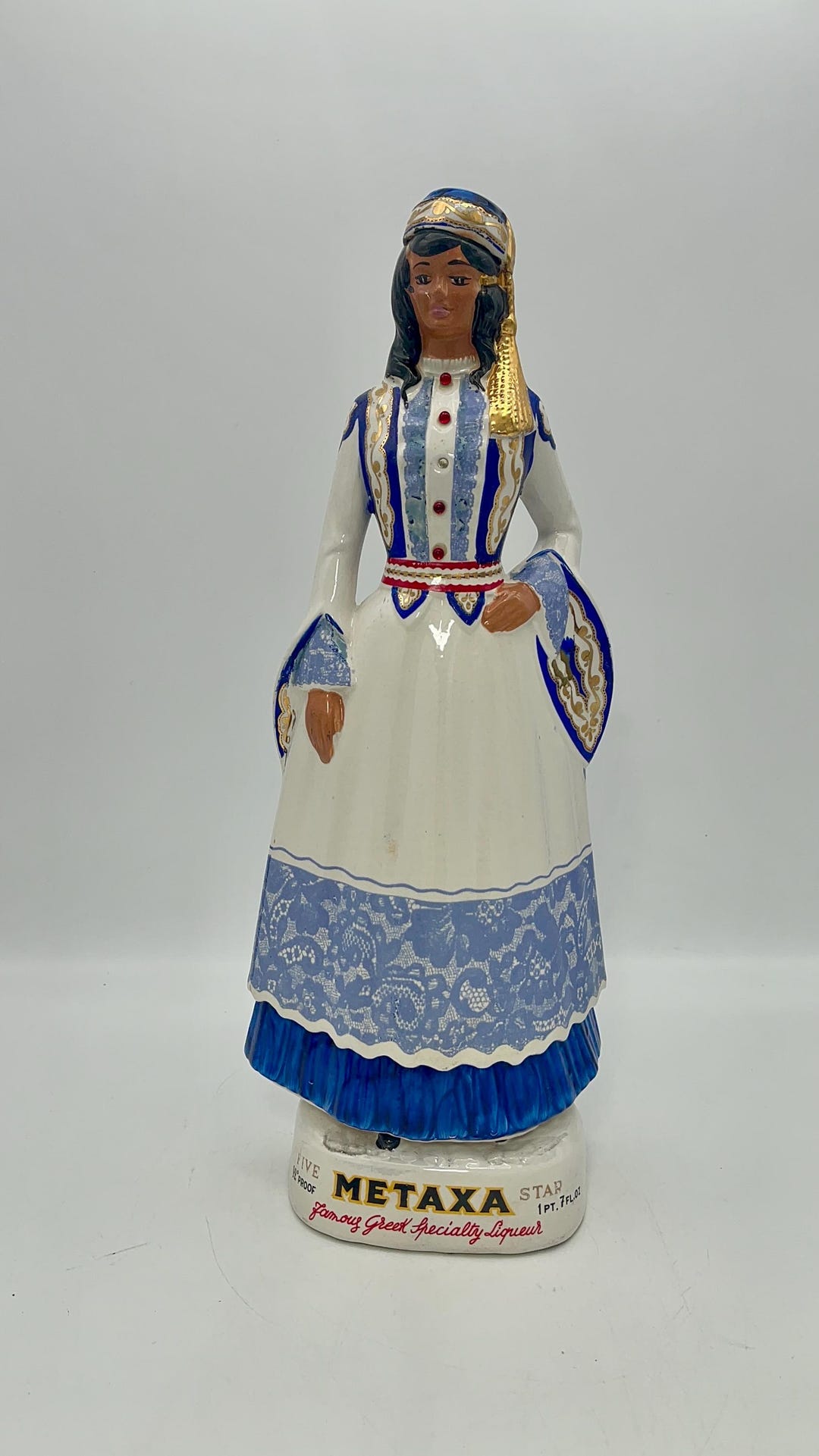 1960s Extra Large Female METAXA Decanter Bottle Vintage Greek Amalia ...