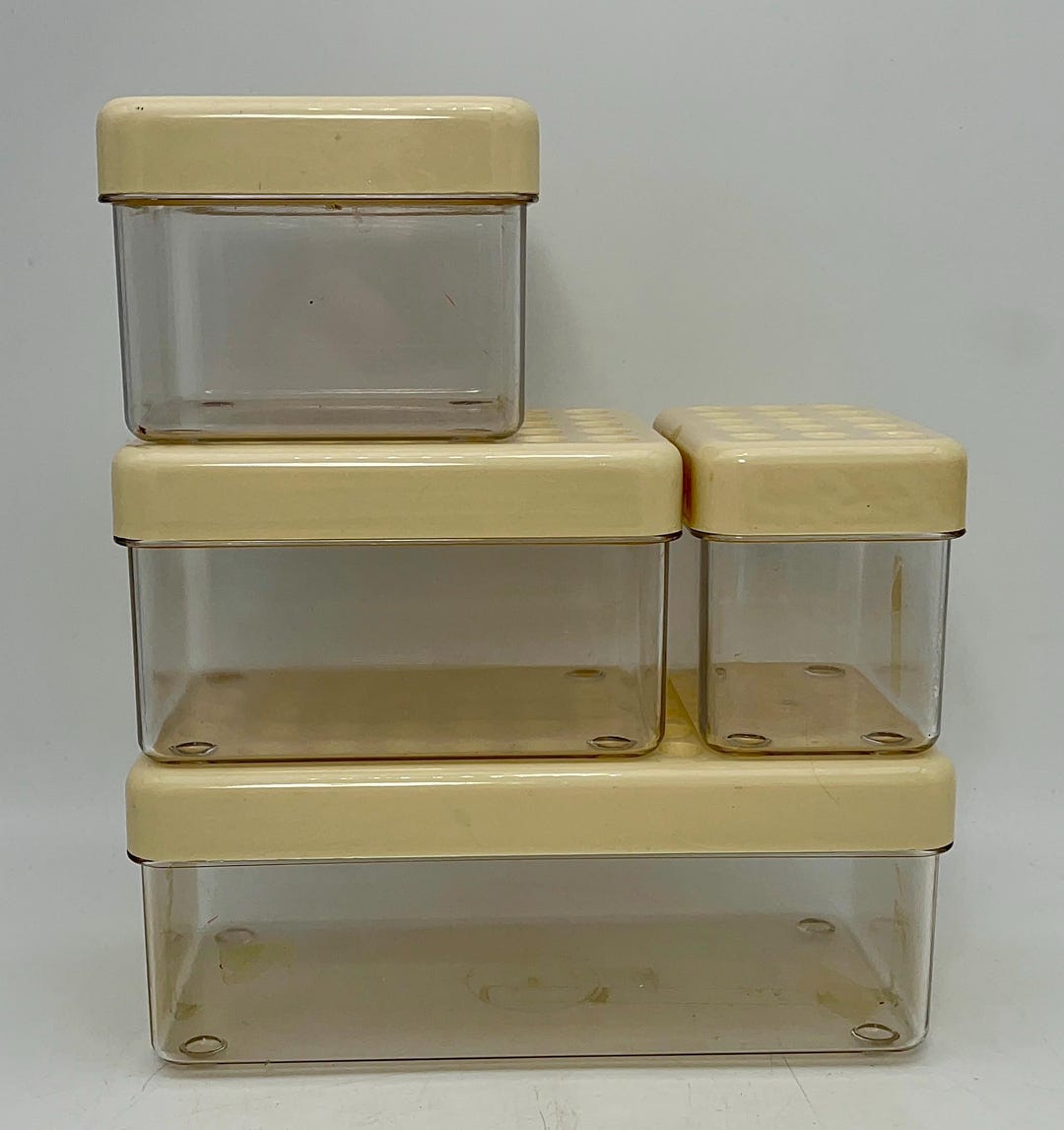 Vintage Lided Stackable Canisters | Food Storage | Kitchen Storage ...