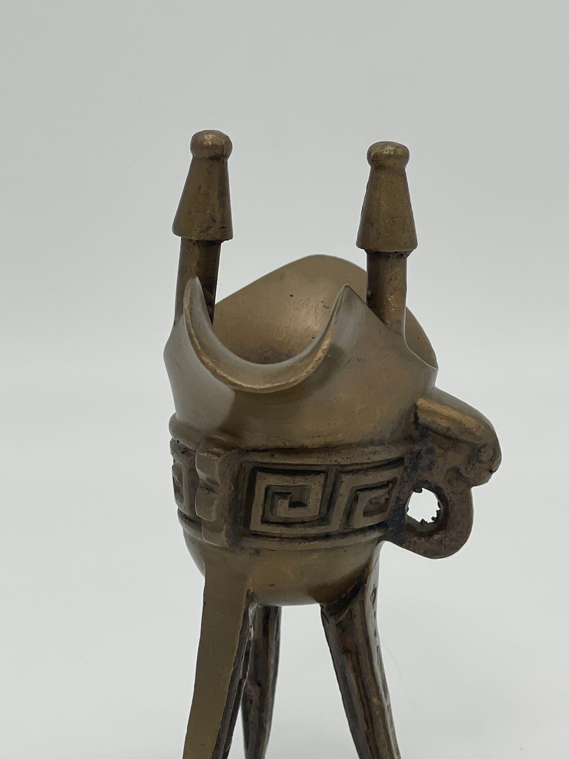 Vintage Chinese Bronze Jue Cup | Ritual Wine Vessel Tripod - Etsy