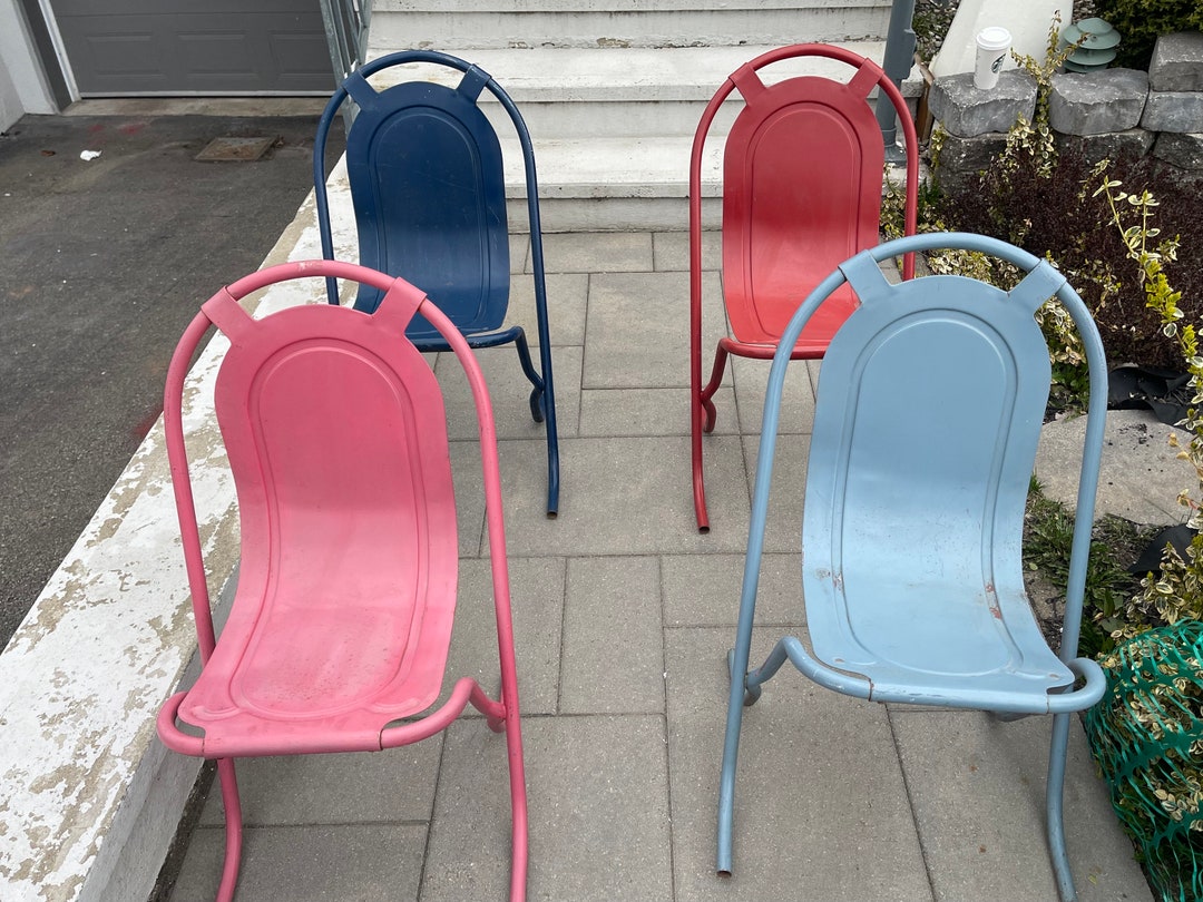 Vintage Stak-a-bye Chairs by Harry Sebel Retro Curved Stacking Chairs ...