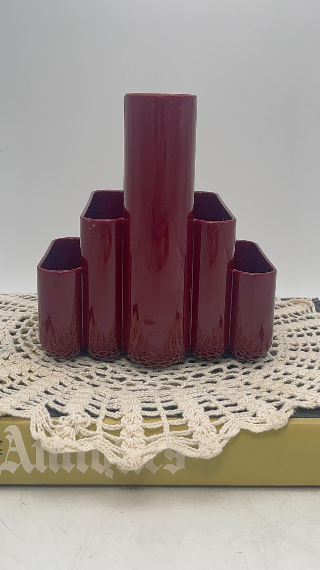 Vintage Maroon Tenex Brand 200 Class Modular Desk Office Organizer ...