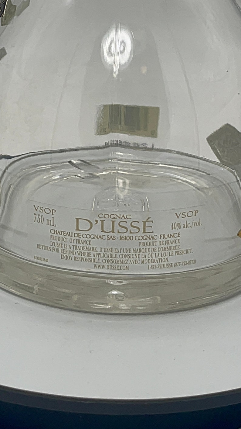 D'usse Cognac VOSP Bottle Glass Decanter Vintage Alcohol Bottle With ...