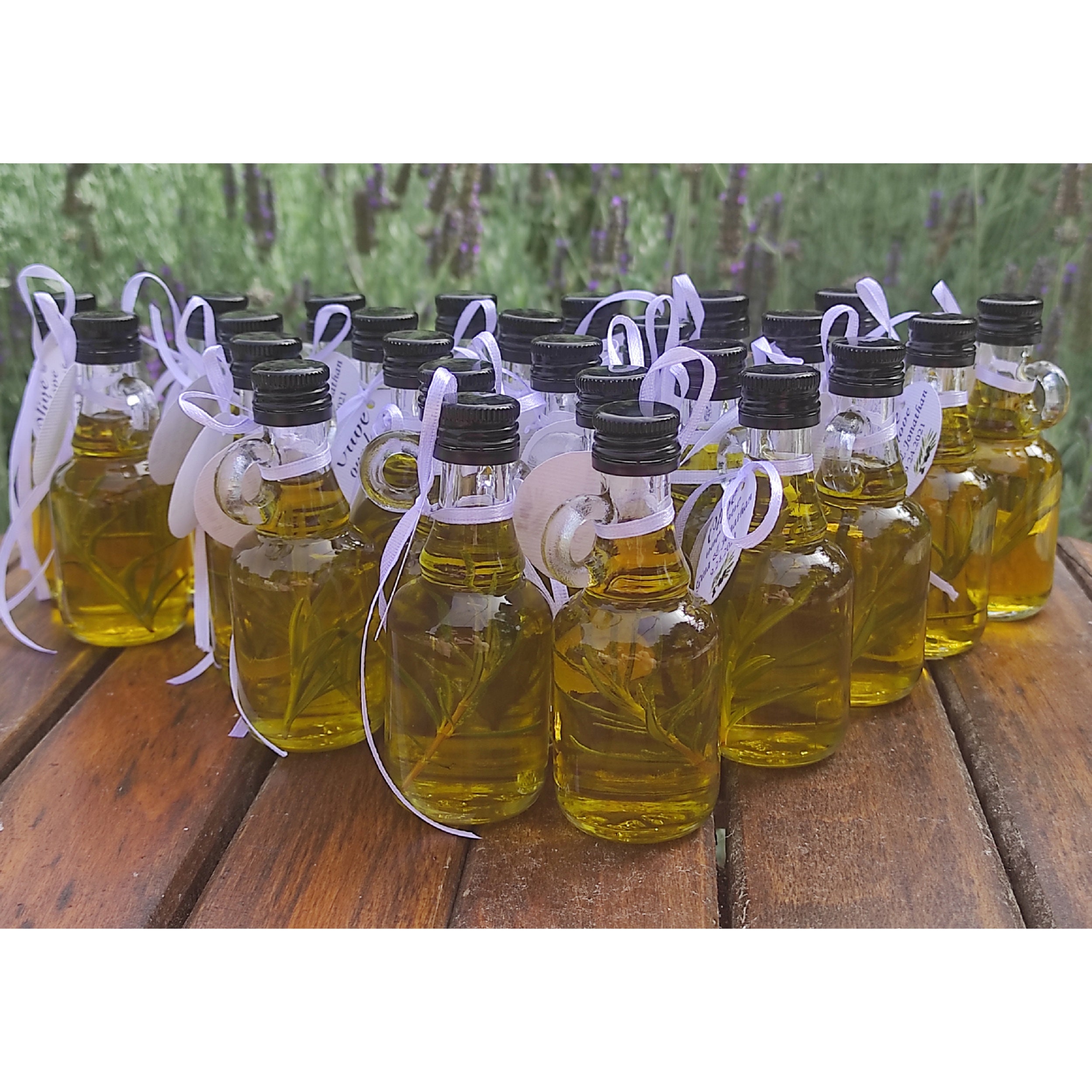 120 Mini Olive Oil Favors, Rosemary Infused Extra Virgin Greek Olive ...