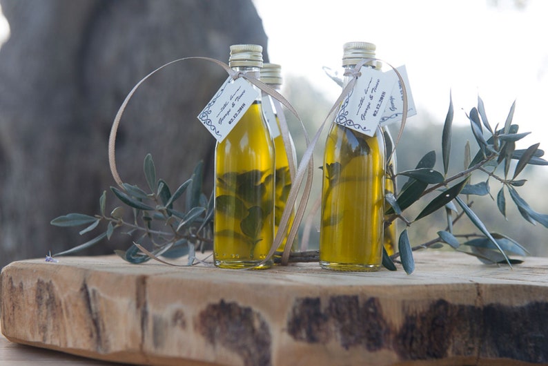 130 Rosemary Infused Greek Olive Oil, Bomboniere Olive Oil Wedding ...